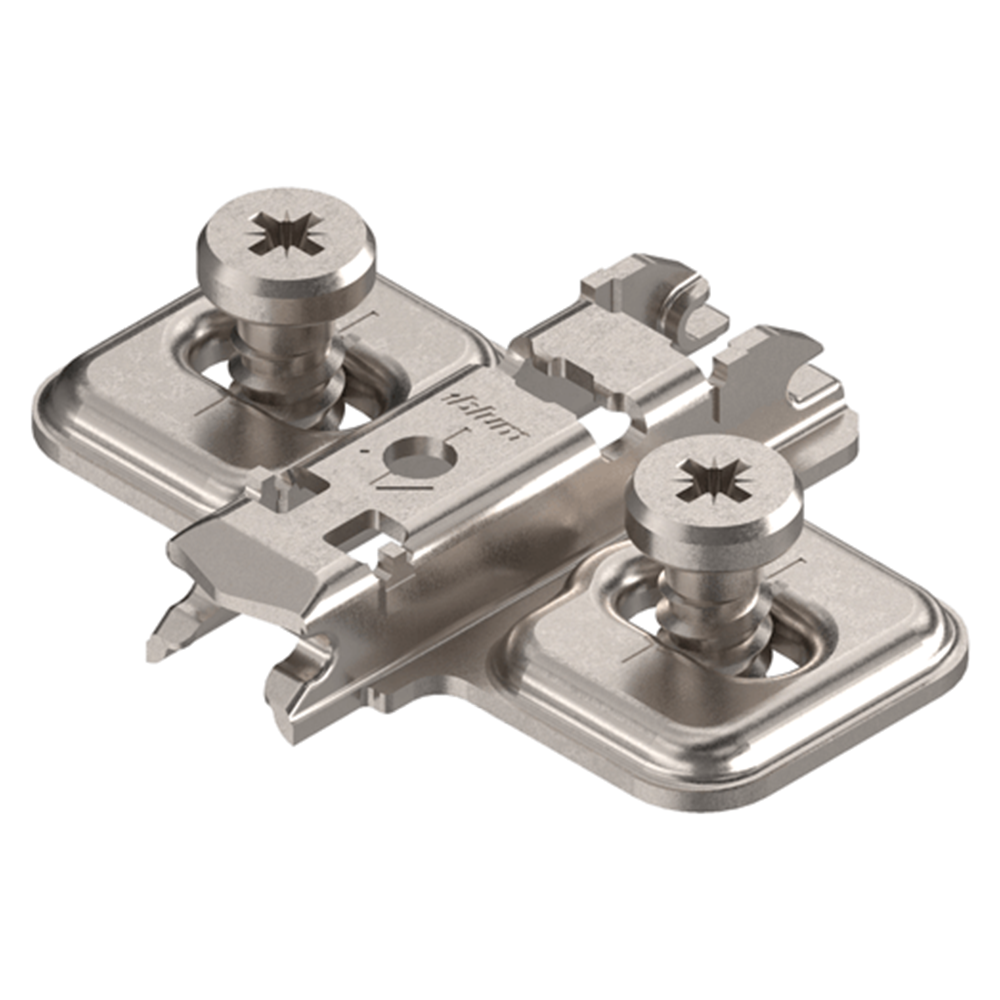 Clip Wing Mounting Plate, Nickel-Plated, with Pre-Mounted System Screws ...