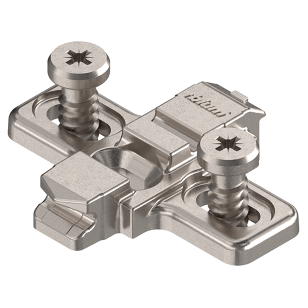 Clip Wing Mounting Plate, Nickel-Plated, with Pre-Mounted System Screws ...