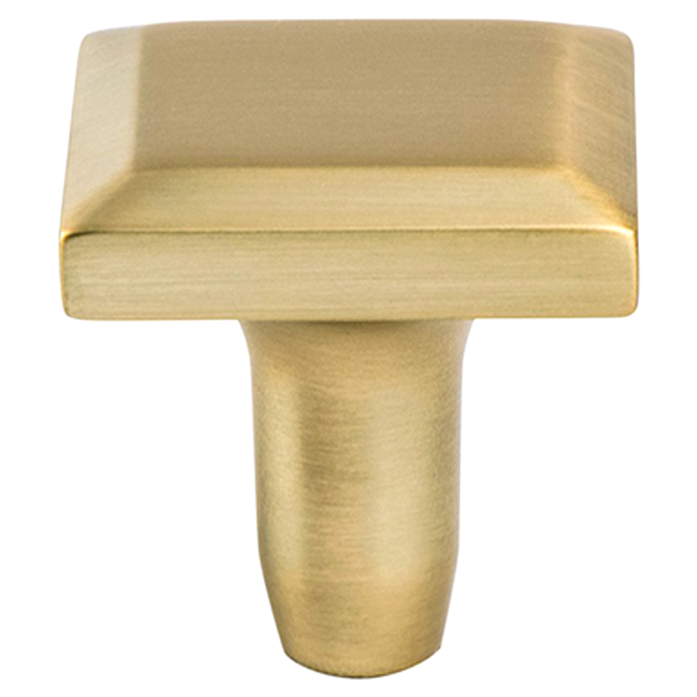 1-3/16" Metro Square Knob, Modern Brushed Gold | Wurth Louis and Company