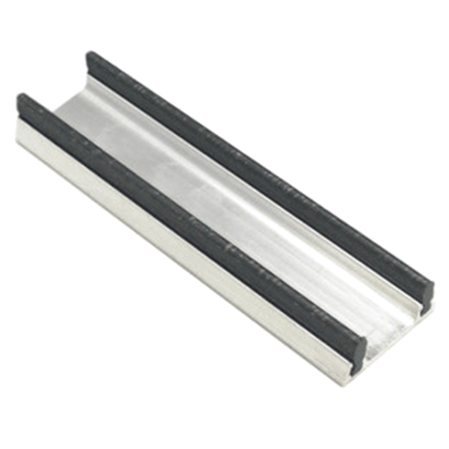 821A 3/4" x 4' Dual Sliding Door Lower Track, Satin Clear Anodized ...
