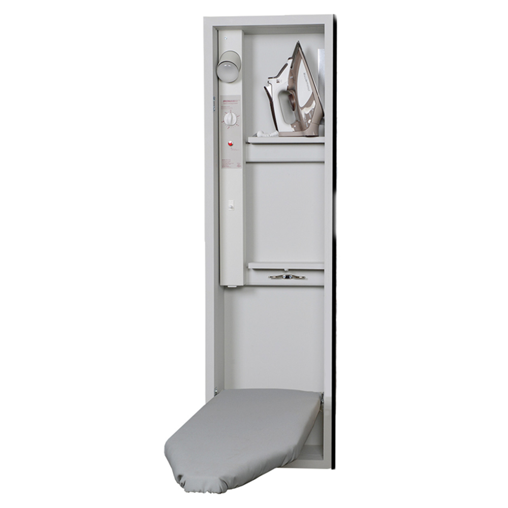 7-3/4" No-Door Electric Ironing Center with 42" Non-Swiveling Board ...