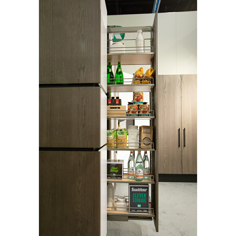 16" 6-Shelf DISPENSA Pantry Pull-Out Kit with Soft-Open/Soft-Close ...