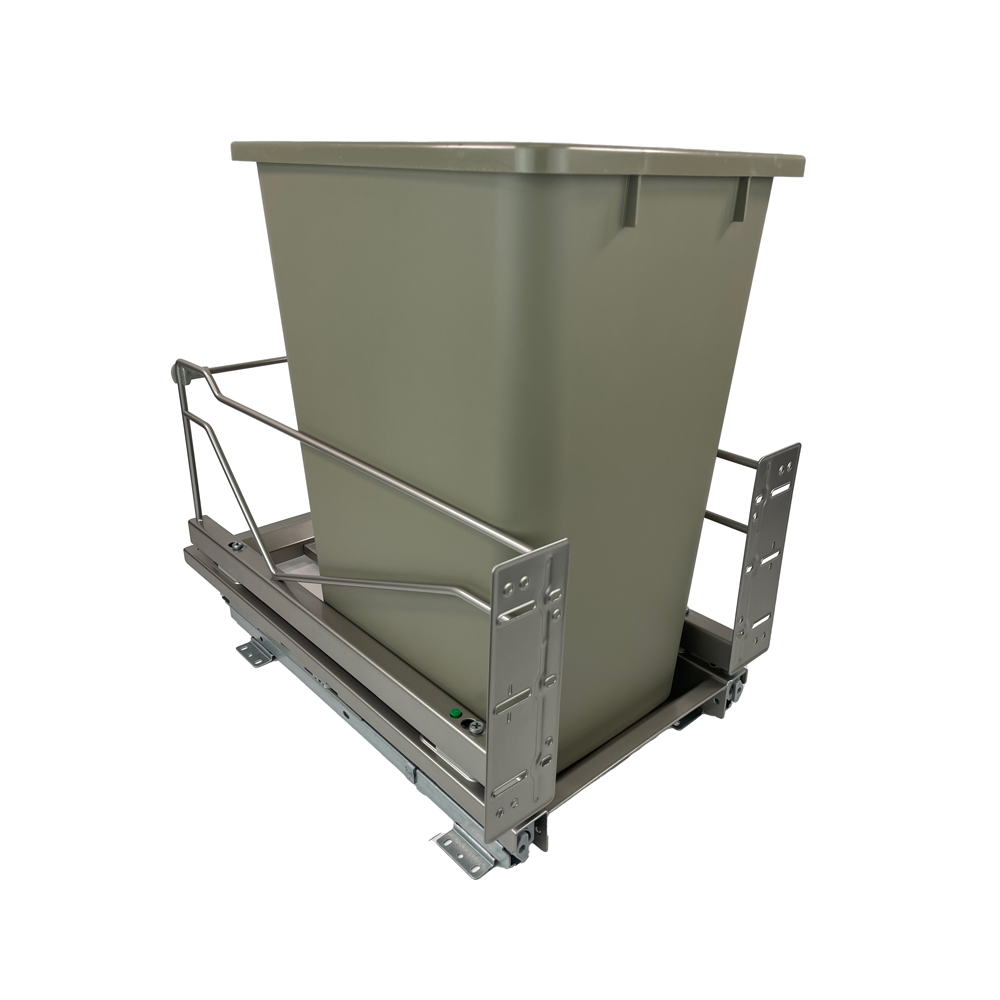 Single 36 QT Bottom-Mount Wastebin Pull-Out Kit with Soft-Open/Soft ...