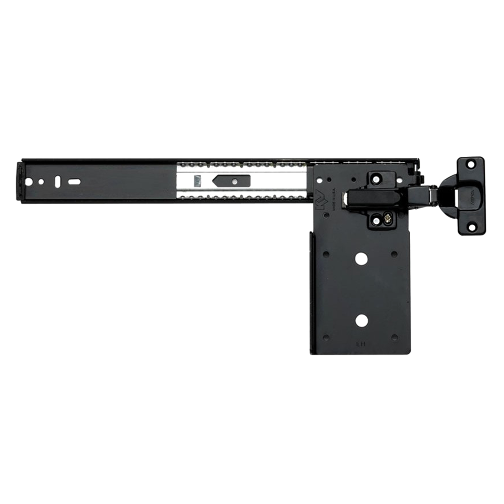 8080 EZ Pivot Door Slide with Hinge and Plate, 30lb Capacity, Black, 12 ...