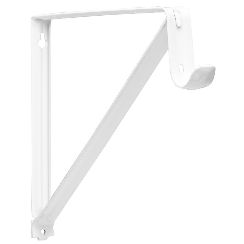 13" Closet-Pro Heavy-Duty Shelf/Rod Bracket, White Finish | Wurth Louis ...