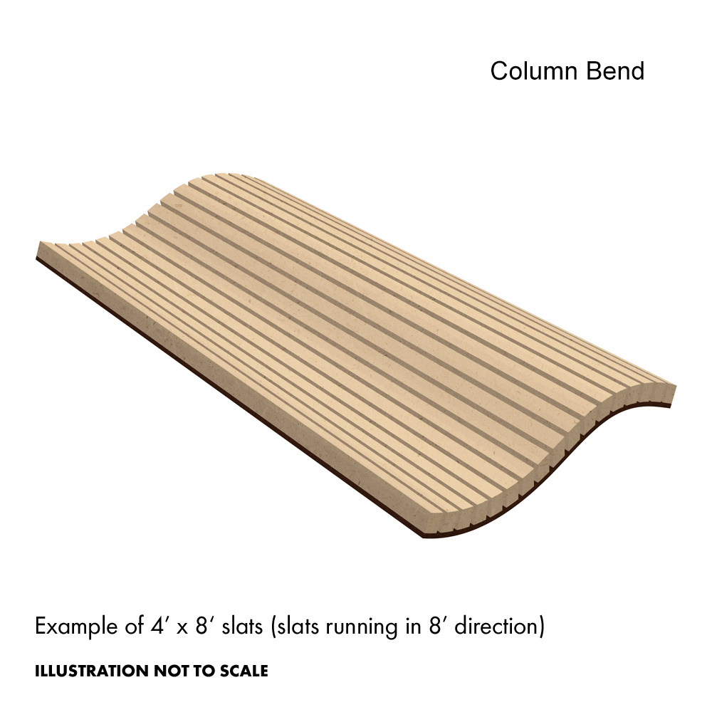 Flexboard 48" x 96" (8' Slats) Column Bend Flexible Panel with 1/2 ...