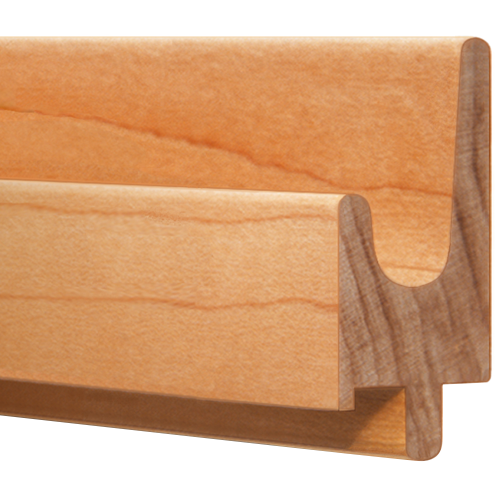 96" J-Molding Finger Pull, Oak | Wurth Louis and Company