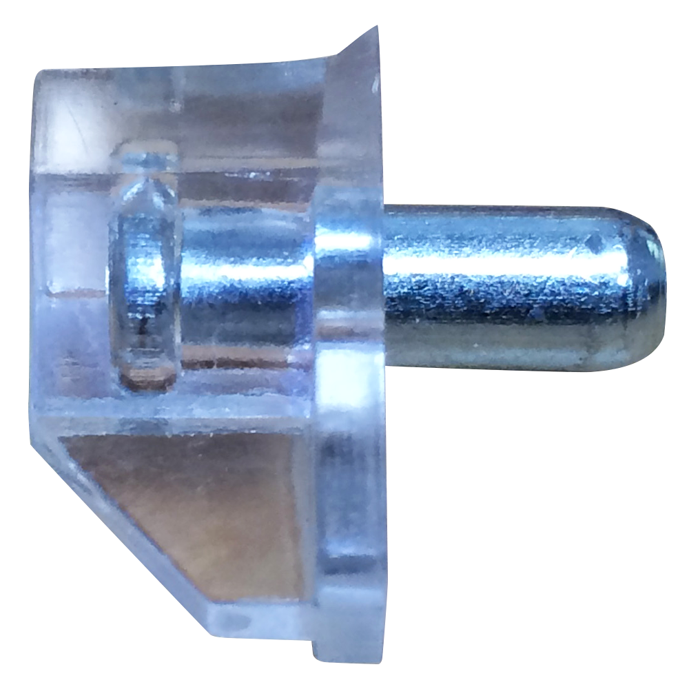 5mm Plastic Shelf Support, Clear Finish | Wurth Louis and Company