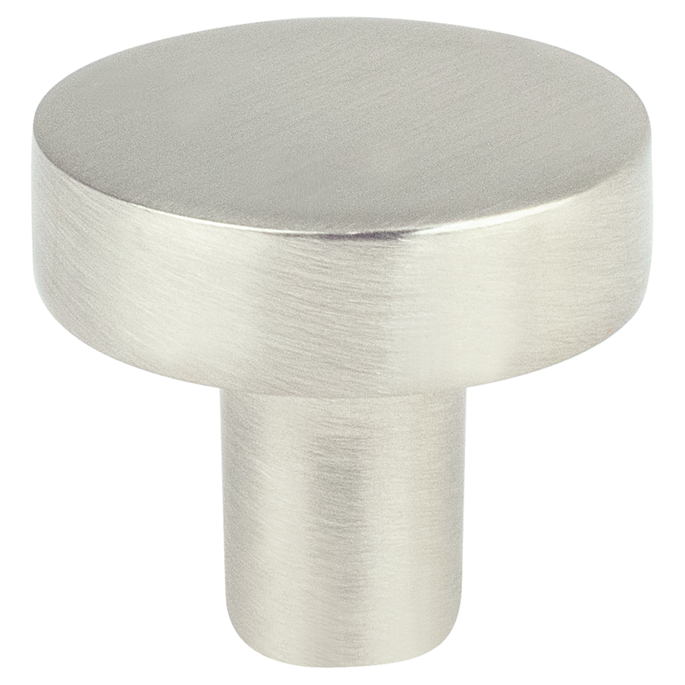 1" Transitions 2.0 Round Knob, Satin Nickel | Wurth Louis and Company