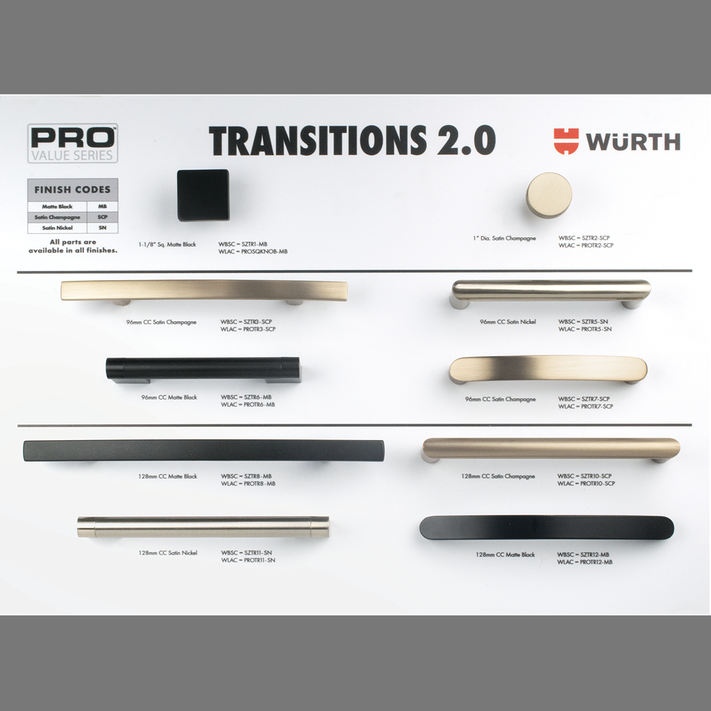 PRO Transition 2.0 Display Board | Wurth Louis and Company