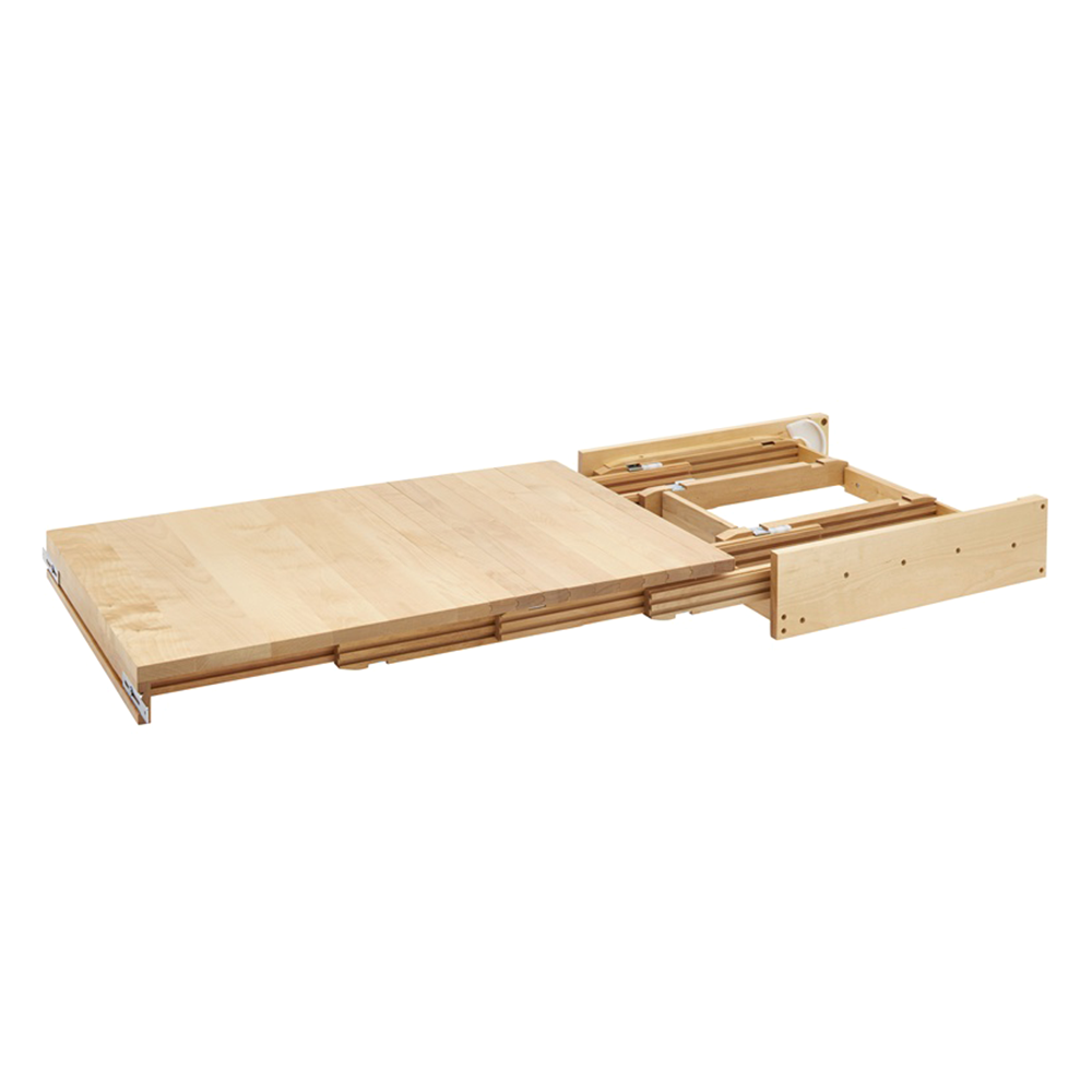 22" Solid Wood Tambour Table, Maple | Wurth Louis and Company
