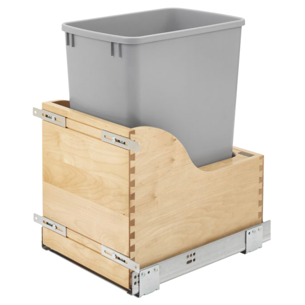 Single 32 QT Bottom-Mount Waste Container Pullout, Soft-Closing | Wurth ...