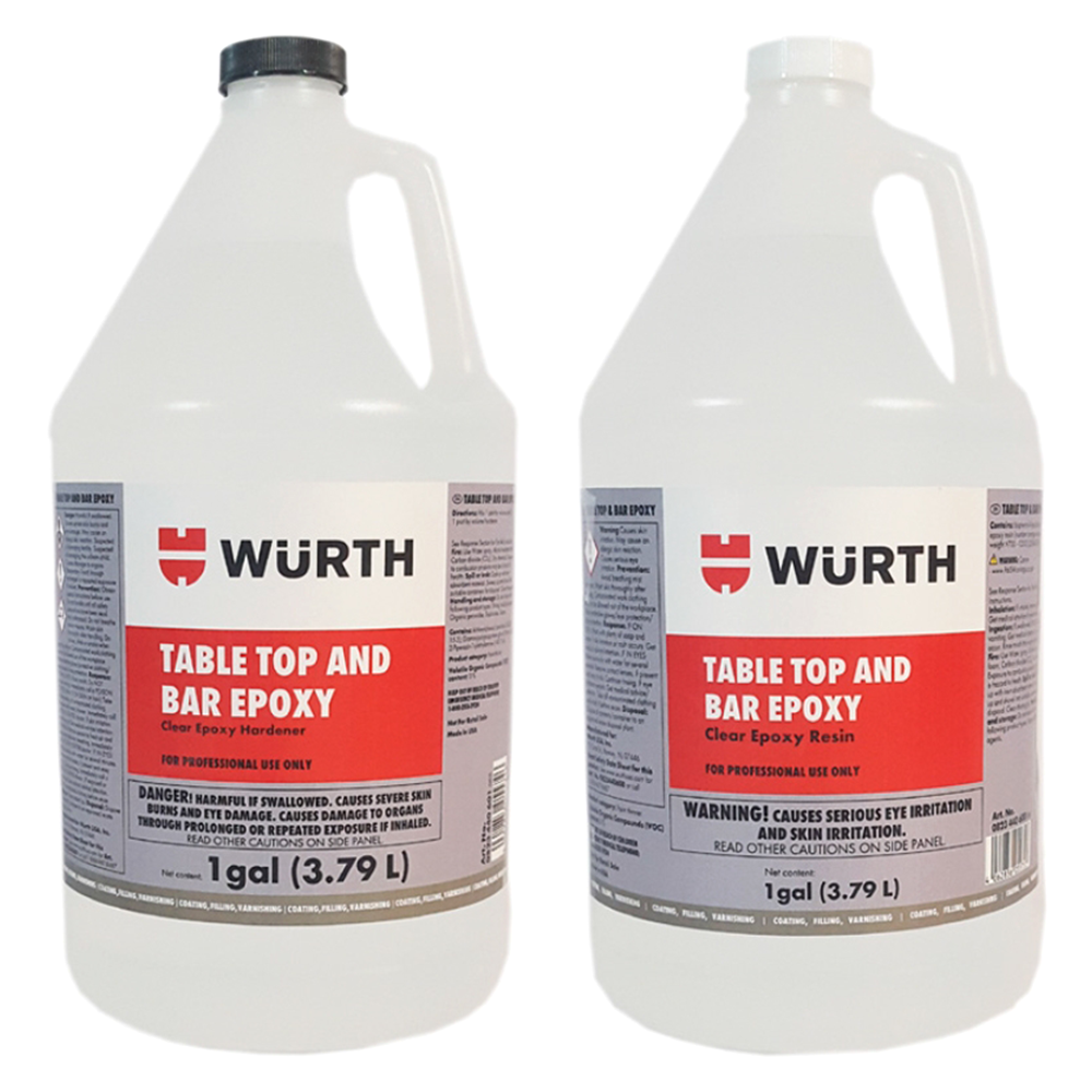 Table Top and Bar Epoxy Resin & Hardener, 1 Gallon | Wurth Louis and ...
