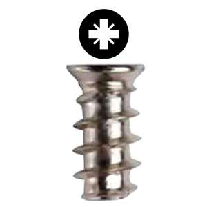 #5 x 20mm Flat Head Euro Screw, Pozi Drive Euro Thread and Blunt Point ...